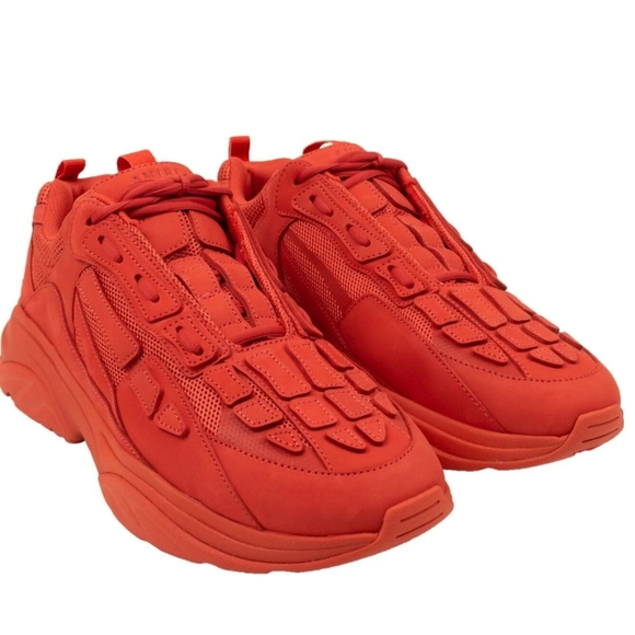 AMIRI | Shoes | Amiri Red Leather Skeleton Bone Runner Athletic ...